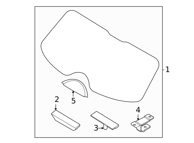 Genuine Lift Gate Glass for 2022-2023 Hyundai Tucson | Part# 87110 ...