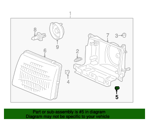 Toyota Parts Headlamp Assembly Grommet 90189-06111 | Toyota Parts ...
