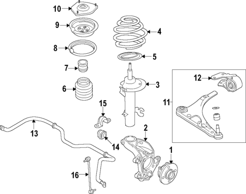 Front Suspension for 2016 Acura MDX | OEM Parts Online