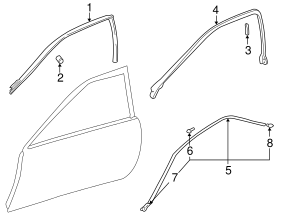 1993-2001 Subaru Impreza Roof Molding 91012FA000 | OEM Parts Online