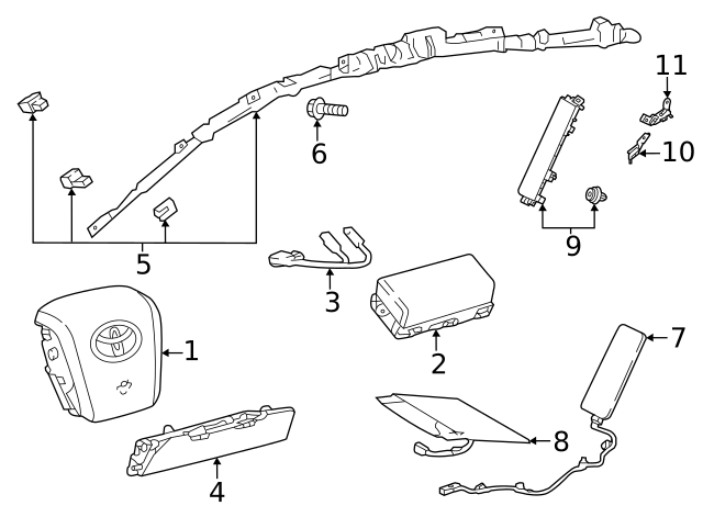 9008011699 - Head Air Bag Bolt 2008-2024 Toyota | AutoNationParts.com