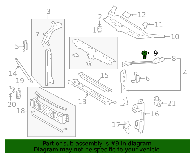 2000-2023 Toyota Support Arm Cushion 90541-15033 | Toyota Parts Center