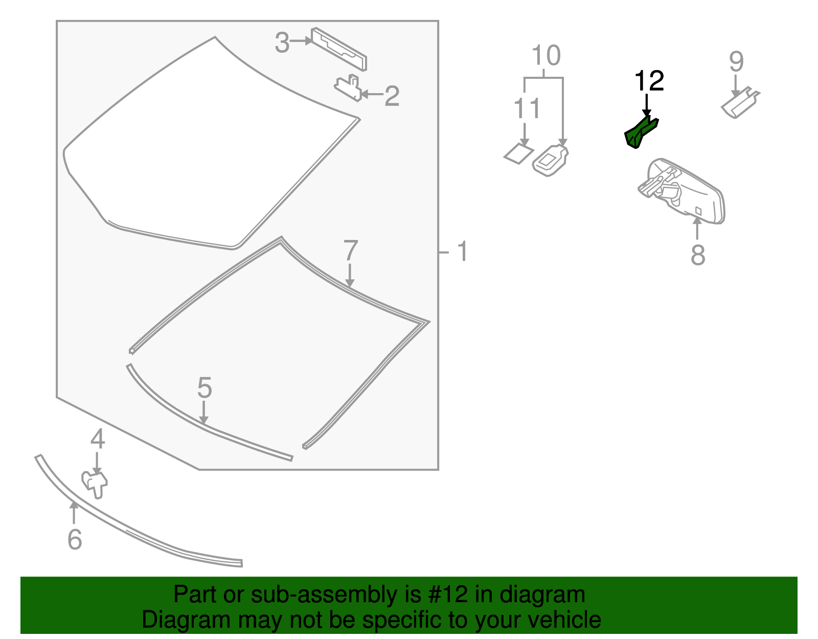 2010-2015 Lexus Rain Sensor Protector 89943-22030 | toyolexparts