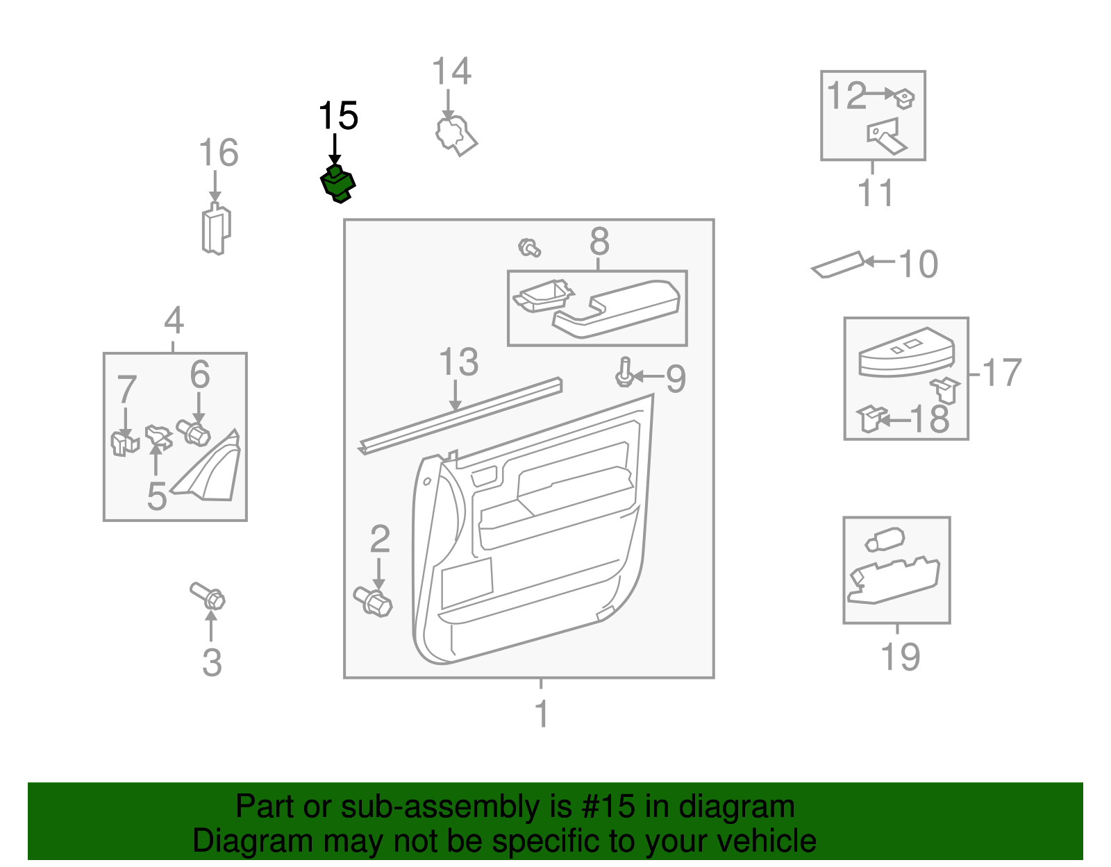 84930-0C010 - Door Lock Switch 2007-2022 Toyota | AutoNation Parts