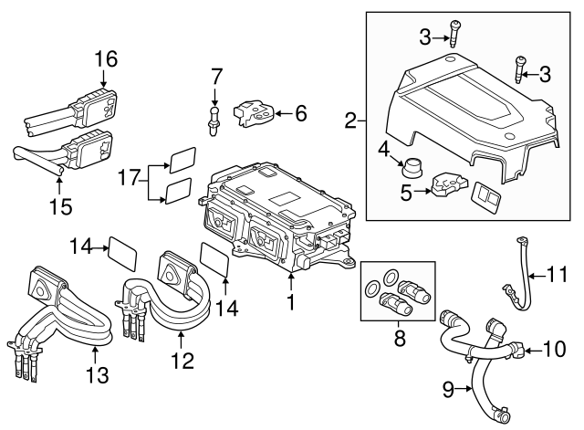2011-2016 GM Drive Motor Power Inverter Module 3-Phase Cable 24274910 ...