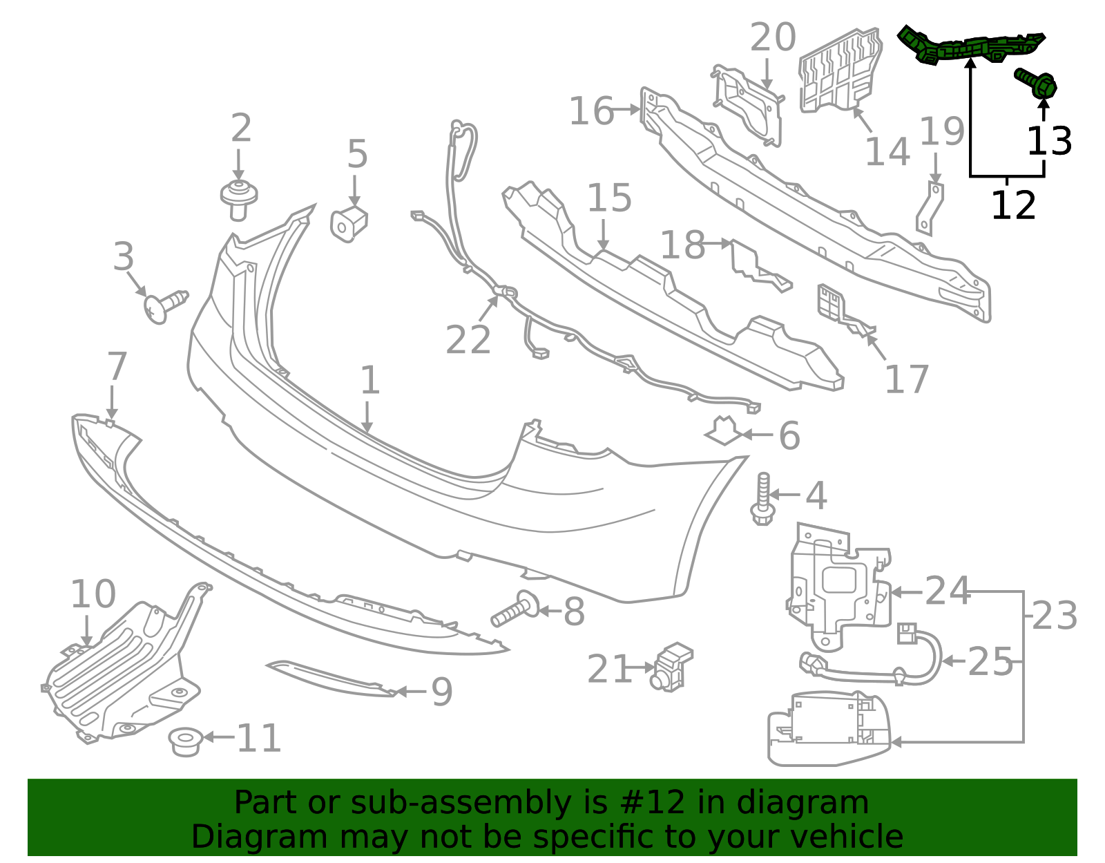 86613-A7001 - Side Bracket 2014-2016 Kia Forte | Kia.Parts Store