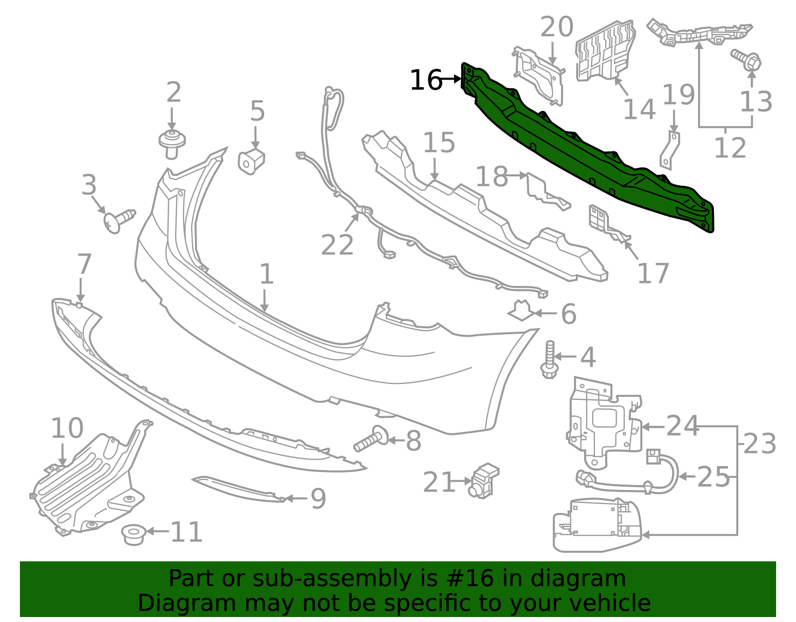 2017-2018 Kia Forte | Impact Bar | 86631-B0000 | Kia Auto Parts