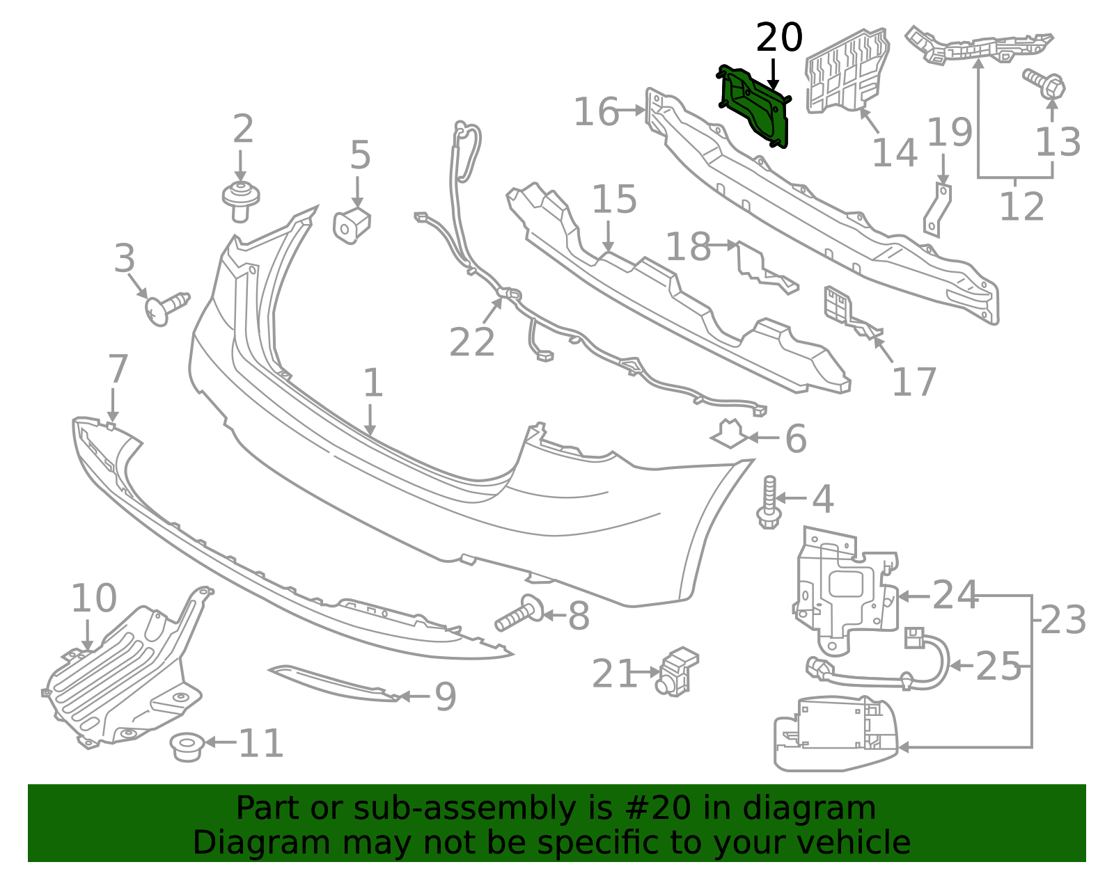 2017-2018 Kia Forte | Bumper Bracket | 86641-B0000 | Kia Auto Parts