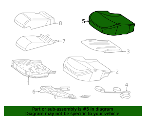 223-920-73-10-9E38 - Seat Cushion Cover 2021-2024 Mercedes-Benz ...