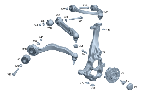 Steering Knuckle and Transverse Control Arm for 2024 Mercedes-Benz C 43 ...
