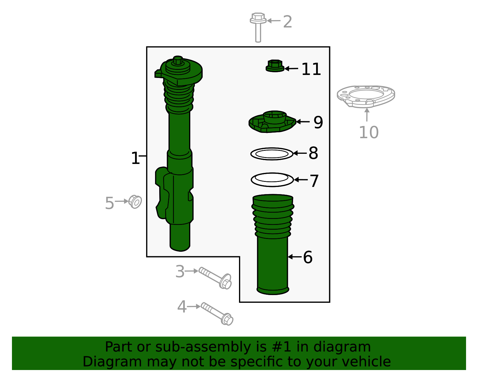 Genuine OEM Shock Absorber | 907320120264 | Fits Select 2010-2024 ...