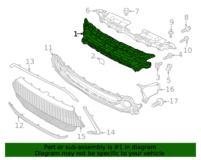 2016-2020 Toyota Grille 53111-WB002 | Toyota Parts Center