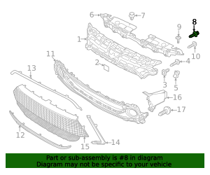 2016-2020 Toyota Bumper Cover Retainer 90118-WB477 | Toyota Parts Center