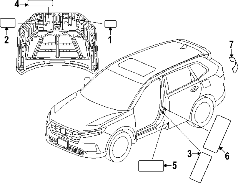 80050-TYA-A01 - 2023-2025 Honda CR-V - AC Label | Genuine Honda Parts