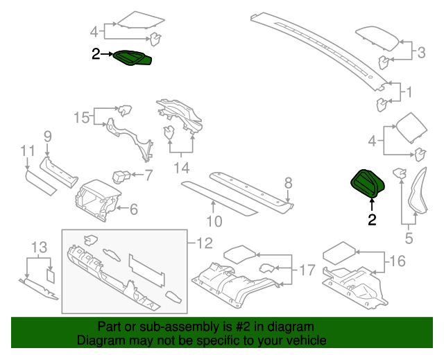2015-2019 Subaru Defroster Grille 66115AL02A | Subaru Parts Store