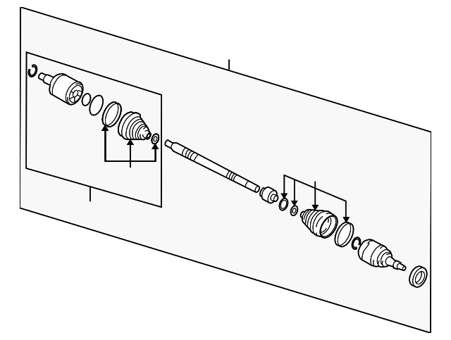 Hyundai - 49501-2S660-SJ - Axle Assembly - 2014-2015 Hyundai Tucson ...