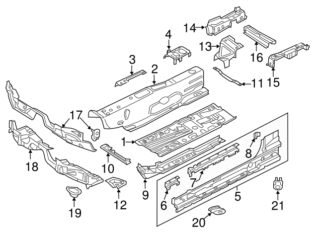 5Q0-803-206-A - Floor Pan 2017-2019 Audi | AutoNationParts.com