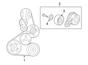 2008-2012 Honda Accord OEM NEW Power Steering / Serpentine Drive Belt ...