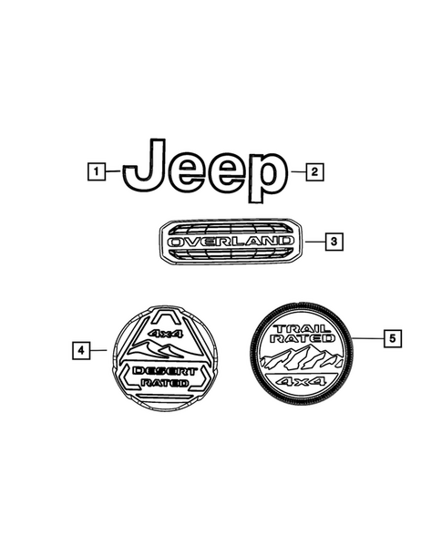 Nameplates for 2025 Jeep Gladiator | Mopar eStore