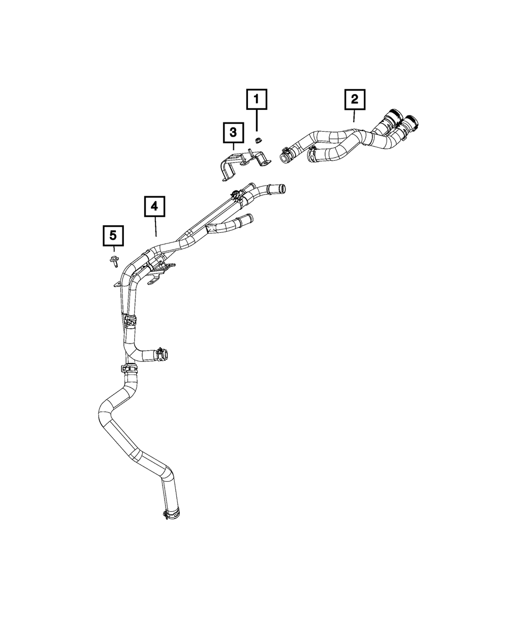 2018-2025 Jeep Heater Supply And Return Hose 68280786AD | Miracle Mopar