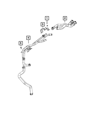 68280785AD - Heater Supply And Return Hose And Tube - 2018-2024 Jeep ...