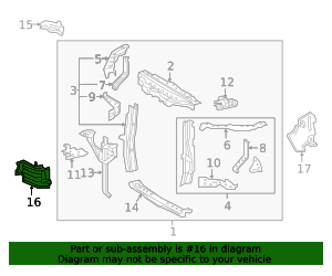 53291-48050 - Radiator Support Side Panel 2020-2022 Lexus ...
