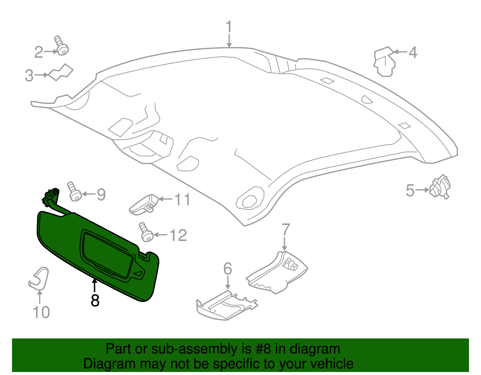 OEM Porsche Sun-Visor (982857551anox7) 2017-2024 Porsche 718 Cayman ...