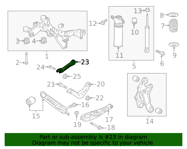2023 Chevrolet Equinox (Replaces 23326734) Rear Suspension Adjuster ...