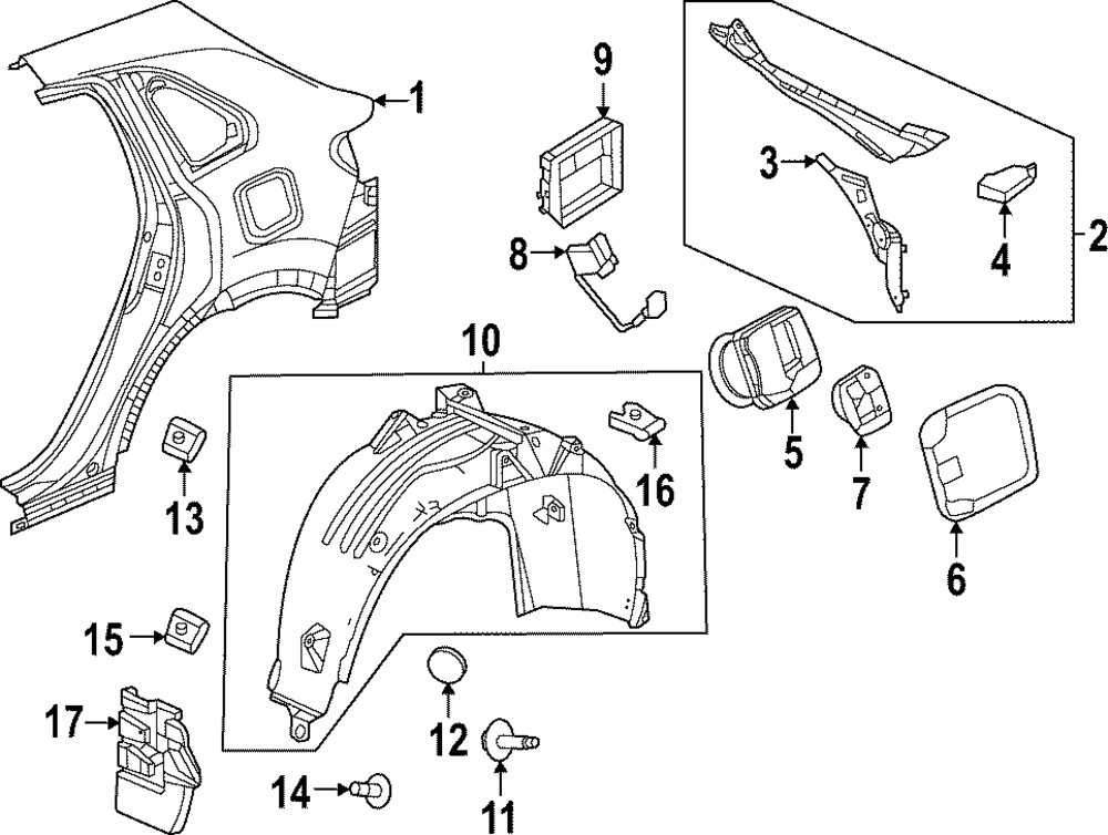 74480-3W0-A00 - 2023-2025 Honda HR-V - Fuel Pocket | Honda Parts Cheap