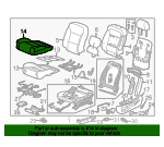 2014-2019 GM Dark Ash Gray Seat Cover 84549872 GM | GMPartsDirect.com