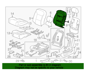 84381556 - Driver Seat Back Pad 2016-2020 GM | AutoNationParts.com