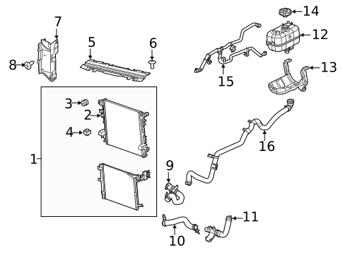 Radiator & Components for 2021 Jeep Gladiator | TascaParts.com