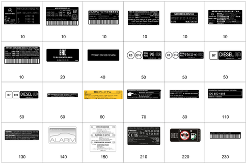 Identification Plate, Information Sign for 2025 Mercedes-Benz CLE53 AMG ...