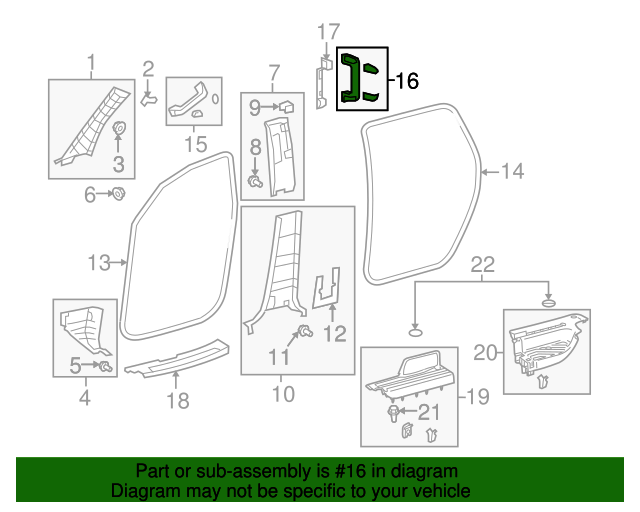 2007-2022 Toyota Interior Grab Bar (Rear) 74620-0C020-B0 | OEM Parts Online