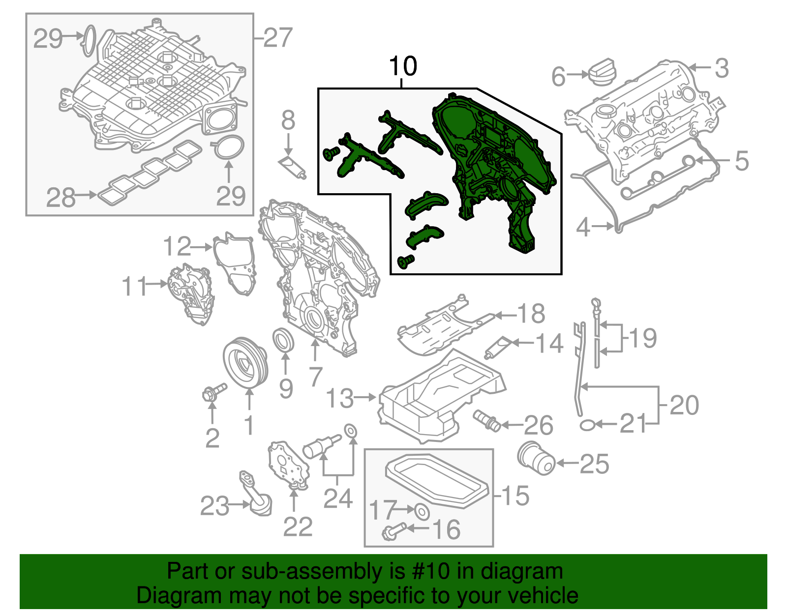 2009-2020 Nissan 370Z Inner Timing Cover 13500-EY03B | Ziegler Nissan ...