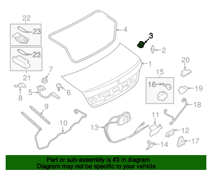 51237049946 - 2003-2017 BMW Trunk Lid Buffer (51-23-7-049-946) | BMW of ...