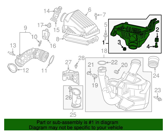 17201-RAA-A01 - Case Set, Air Cleaner - 2003-2007 Honda Accord ...