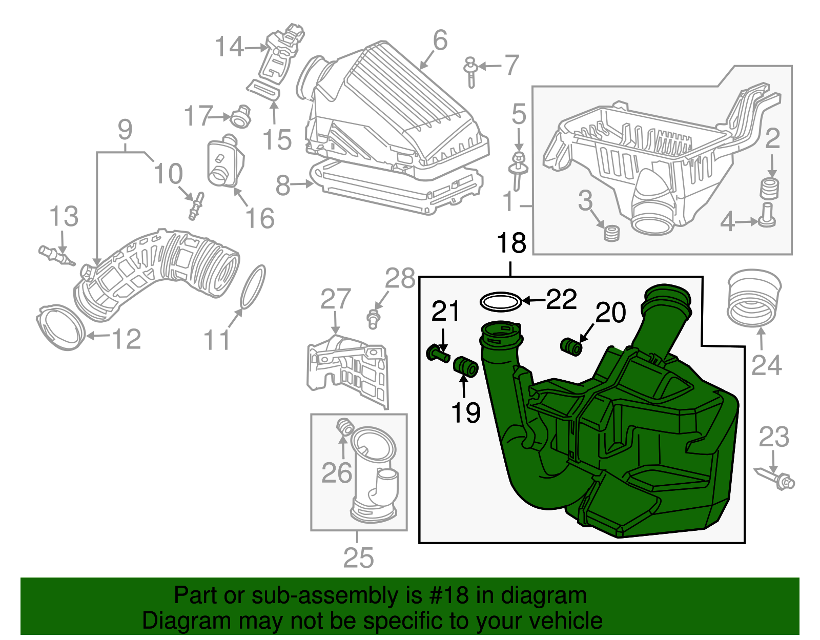 2003-2005 Honda Accord Engine Air Intake Resonator 17230-RAA-A00 ...