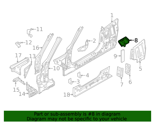 Genuine BMW 41-00-9-879-773 | Water Drain Panel | FREE Shipping on Most ...