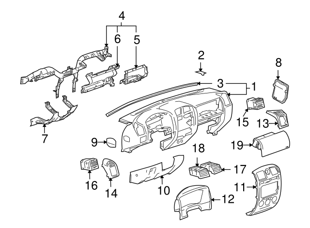 2006-2007 Isuzu Instrument Panel 8158917950 | Isuzu Parts Center