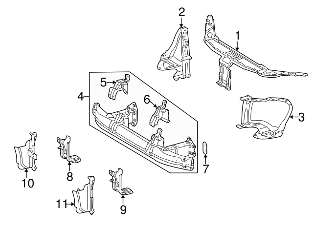 2000-2006 Mercedes-Benz Bumper Impact Bar Bracket 220-620-47-14 ...