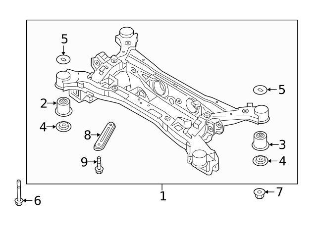 Genuine Suspension Cross-Member Front Bushing for 2019-2024 Hyundai ...