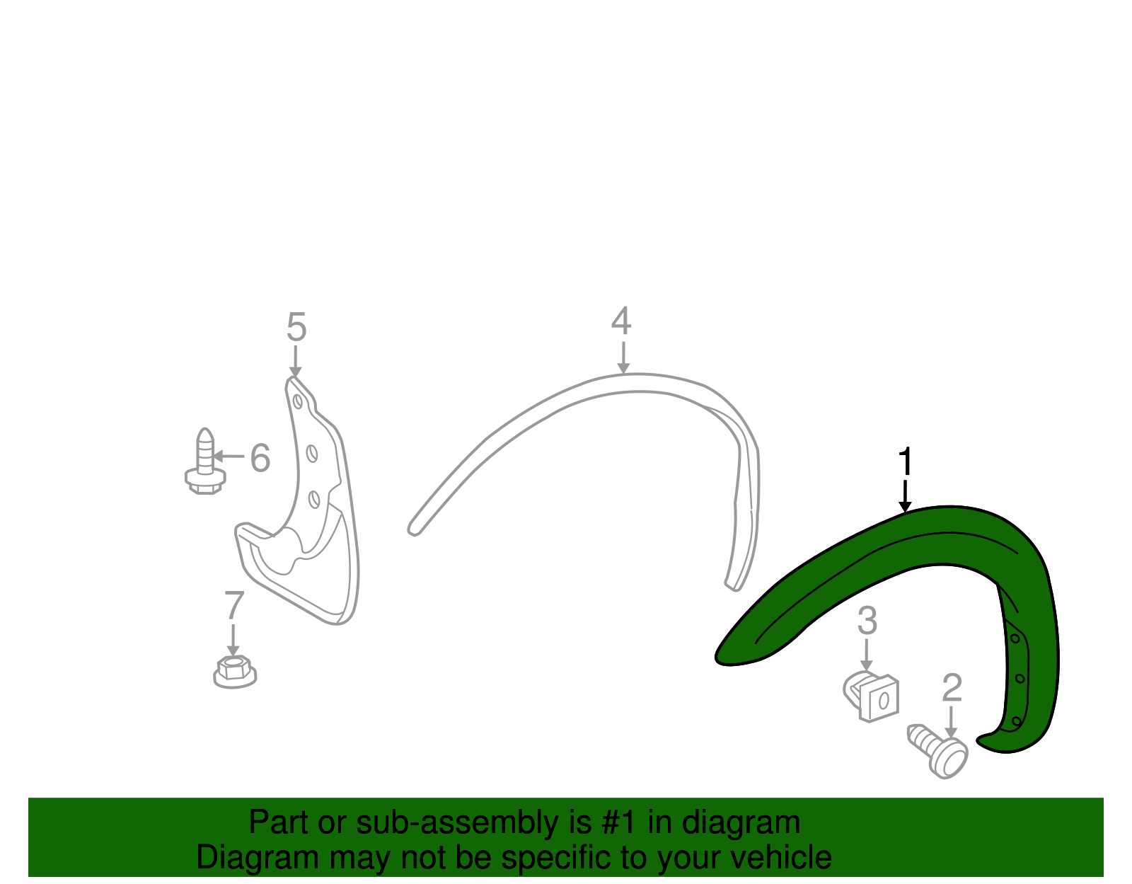 2006-2012 Toyota RAV4 Fender Flare 75611-0R901 | Toyota Parts Center