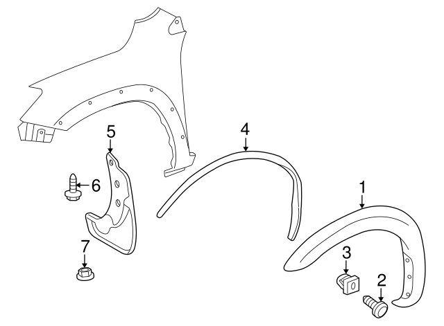 1994-2021 Toyota Sill Plate Retainer Clip 90467-10162 | Frontier Toyota