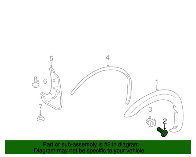 1994-2021 Toyota Sill Plate Retainer Clip 90467-10162 | Frontier Toyota