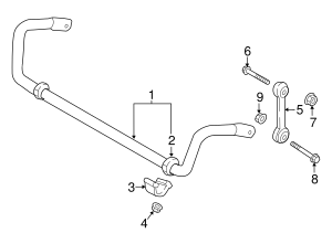 4M0-411-305-A - Stabilizer Bar 2017-2023 Audi | Audi OEM Parts