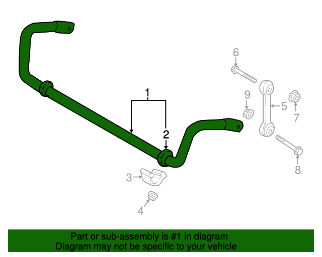 4M0-411-305-A - Stabilizer Bar 2017-2023 Audi | Audi OEM Parts
