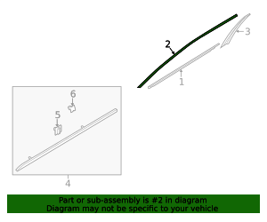 82860-T1000 - Frame Molding - 2021-2023 Genesis G80 | World OEM Parts ...