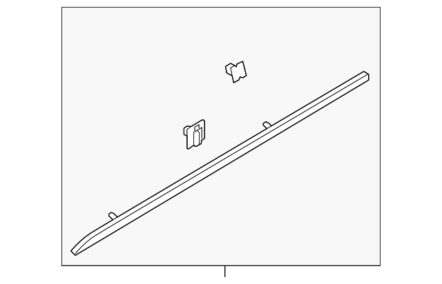 87721-T1500 - Body Side Molding 2022-2024 Genesis G80 | Hyundai OEM Part