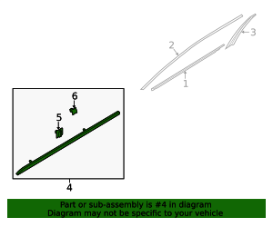87721-T1500 - Body Side Molding 2022-2024 Genesis G80 | Hyundai OEM Part